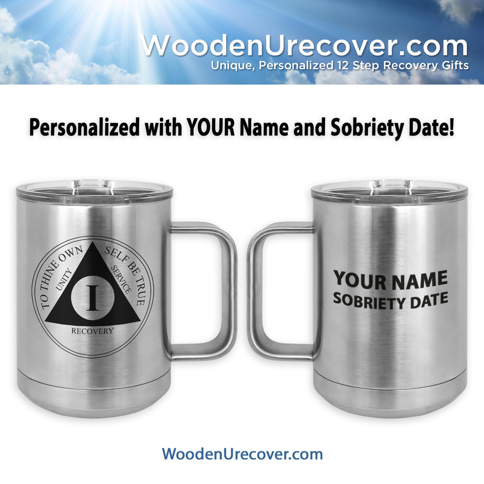 15 Oz. AA Medallion Coffee Mug Personalized Yeti-style - Etsy
