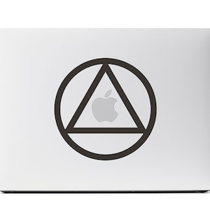 AA Circle & Triangle Vinyl Decal, Vehicle Lettering for Alcoholics ...