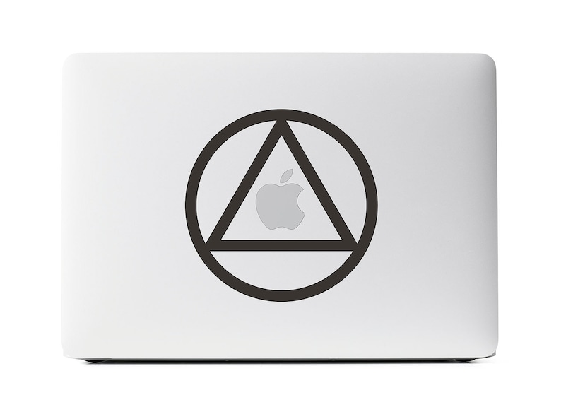 AA Circle & Triangle Vinyl Decal, Vehicle Lettering for Alcoholics ...