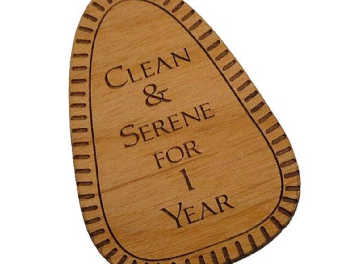 Wooden Narcotics Anonymous Birthday Key Fob NA Anniversary | Etsy