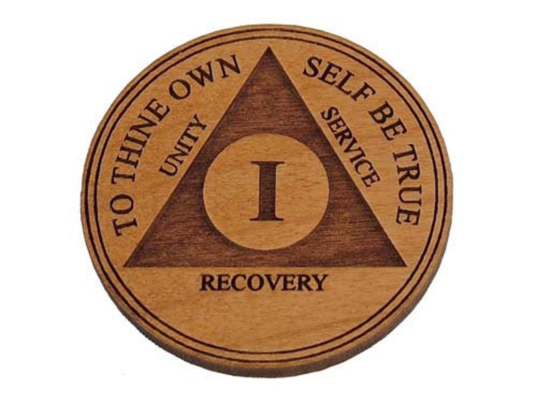 AA Medallion, Alcoholics Anonymous Sobriety Coin, Recovery Anniversary ...