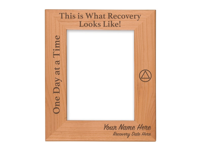 AA Personalized Picture Frame This is What Recovery Looks | Etsy