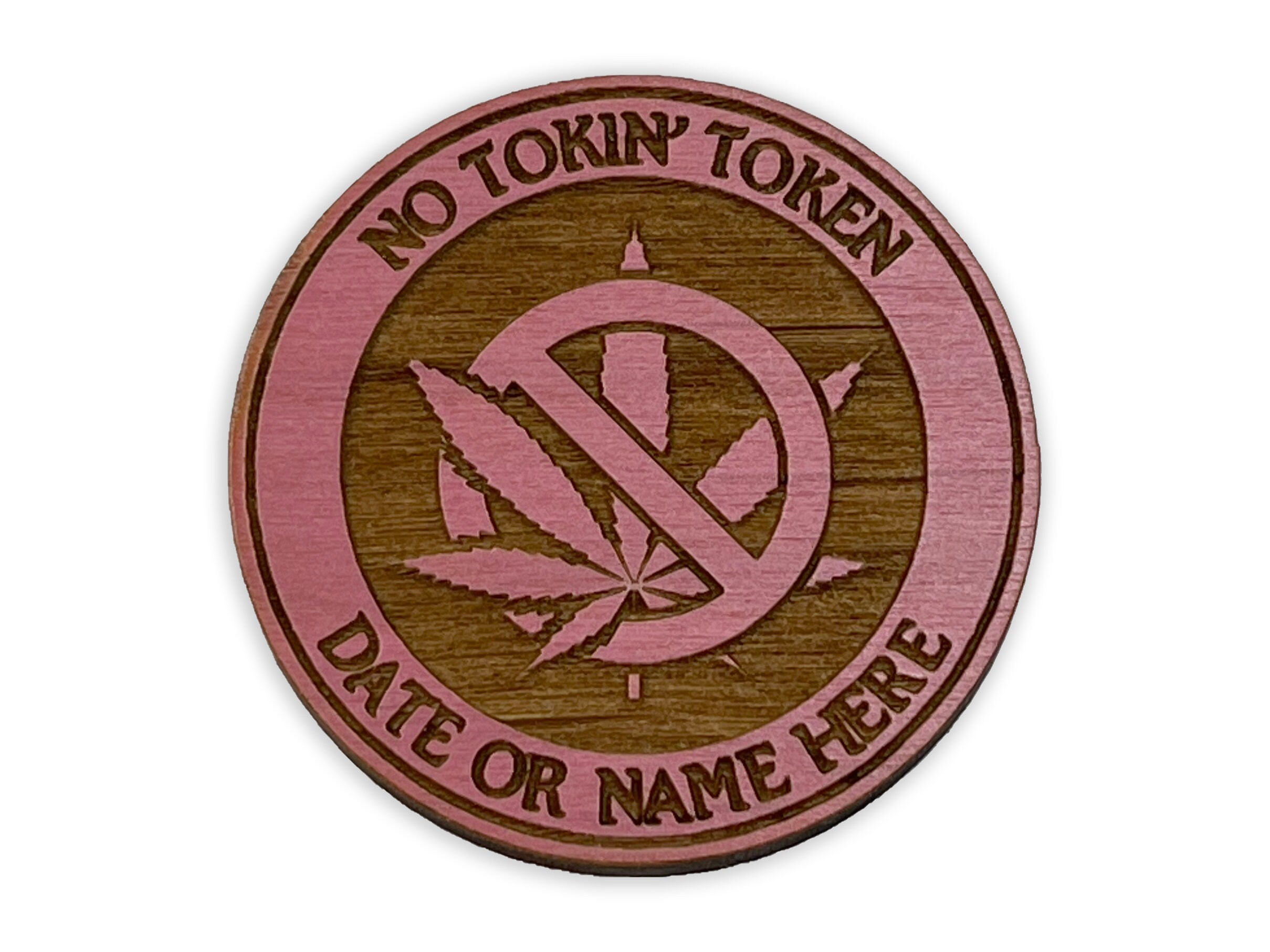 Personalized Marijuana Anonymous Medallion | No Tokin' Token MA, NA, AA ...