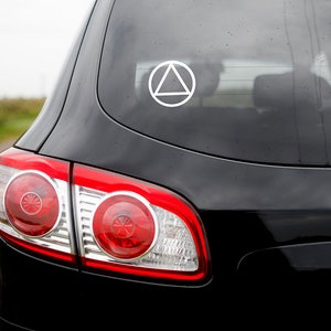 AA Circle & Triangle Vinyl Decal, Vehicle Lettering for Alcoholics ...