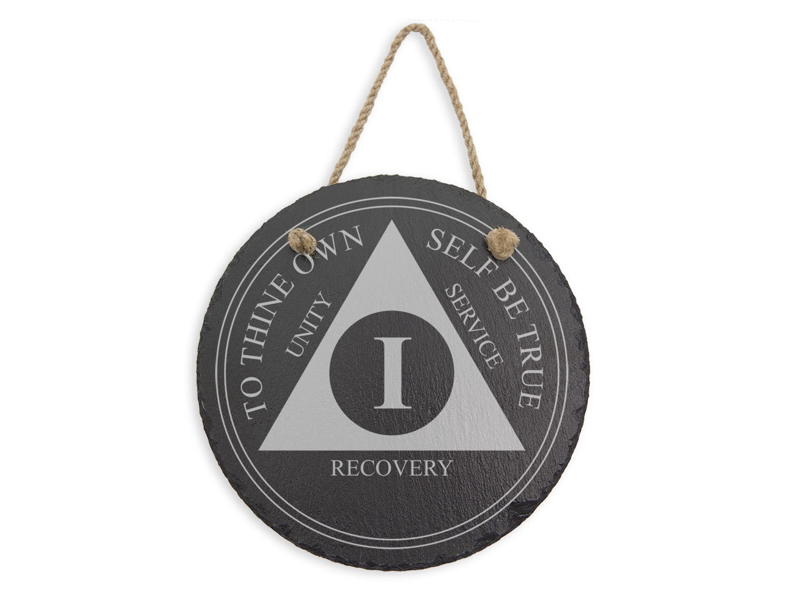 AA Medallion Hanging Plaque, Laser Engraved Traditional Alcoholics ...
