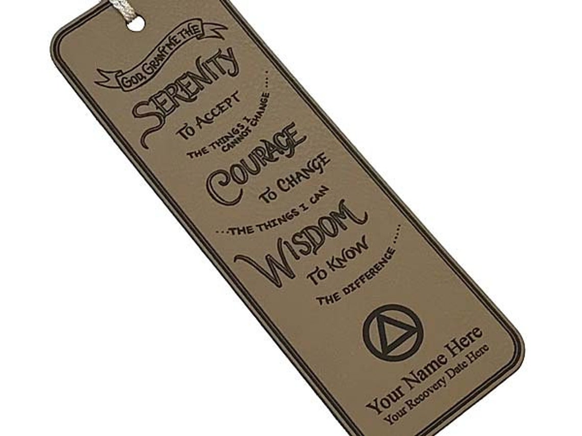 Personalized AA Bookmark Alcoholics Anonymous Big Book - Etsy UK