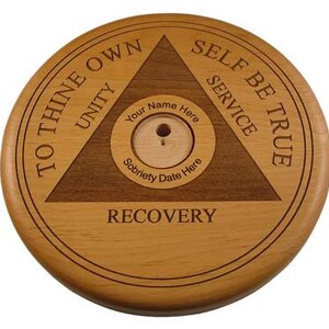 Jumbo AA Medallion Token Holder, Personalized Recovery Coin Display ...