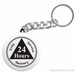 Alcoholics Anonymous 24 Hour Keychain, AA Medallion Button-style Key ...