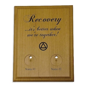 AA Medallion Holder, Double Coin Display for Couples in Alcoholics ...