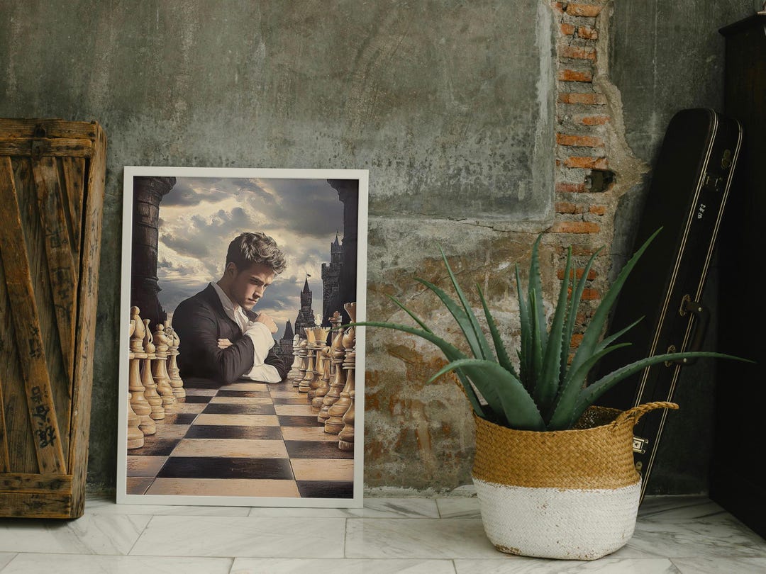 Magnus Carlsen Chess Poster, Inspirational Wall Art, Chess Lovers ...