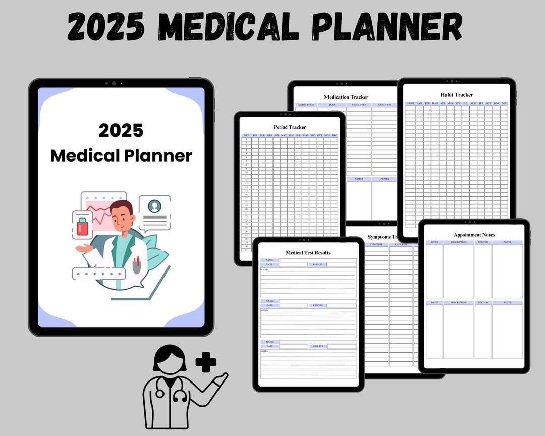 Editable 2025 Medical Planner, Personalized Health Organizer, Medical ...