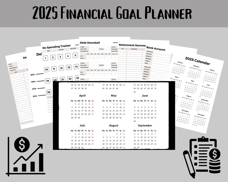 Editable 2025 Financial Goal Planner, Personalized Planning Tools ...