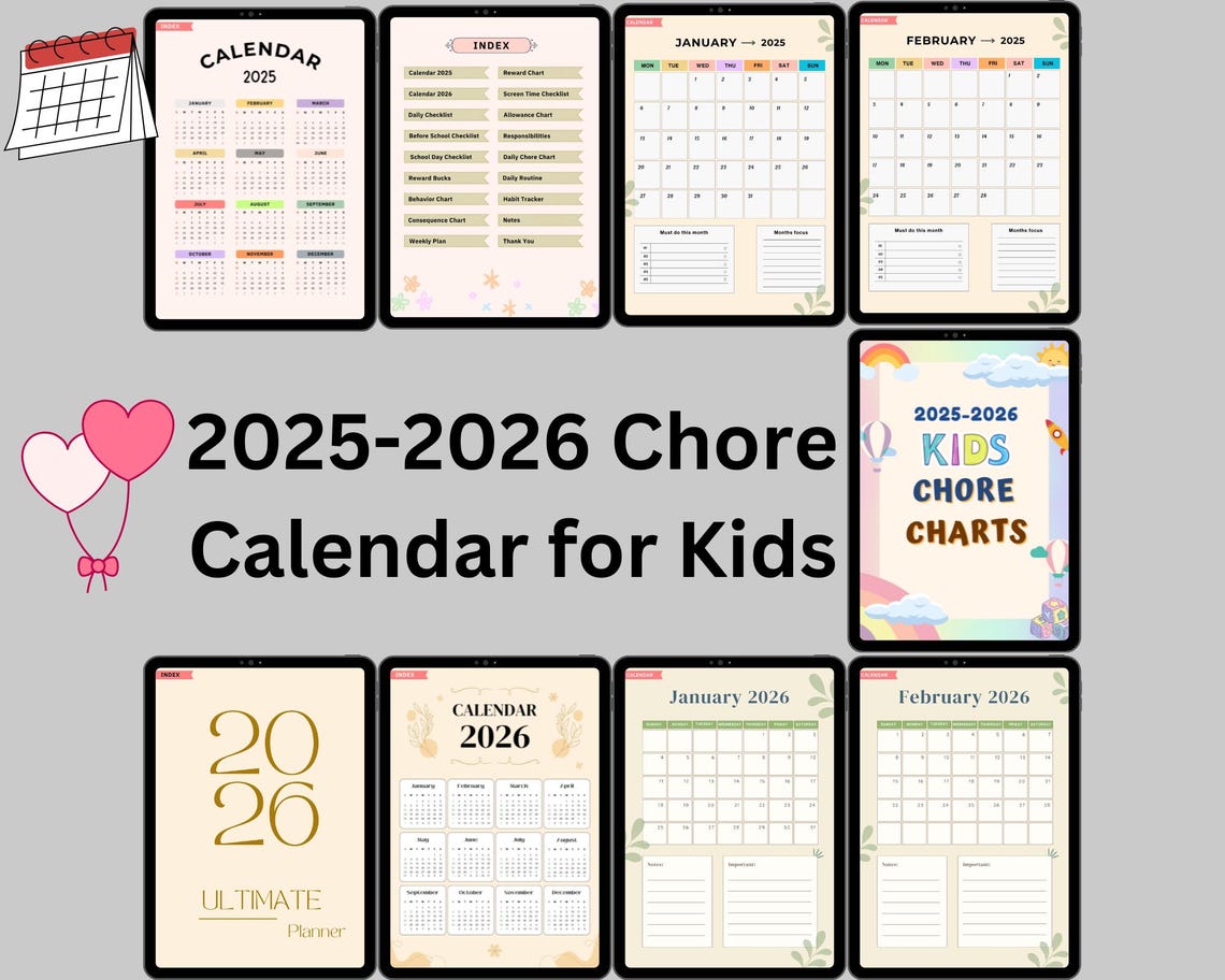 Editable 2025-2026 Kids Chore Charts, Daily Routine Cards Visual ...