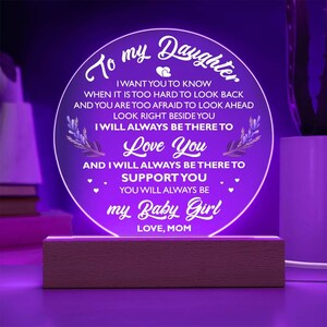 To My Daughter Acrylic Led Plaque Graduation Birthday Gift From Father ...