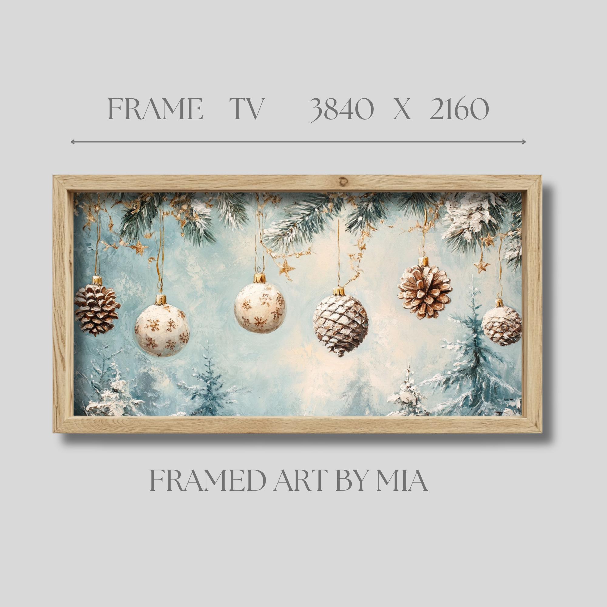 Vintage Christmas Frame TV Art Bundle | Winter TV Frame Art Set ...