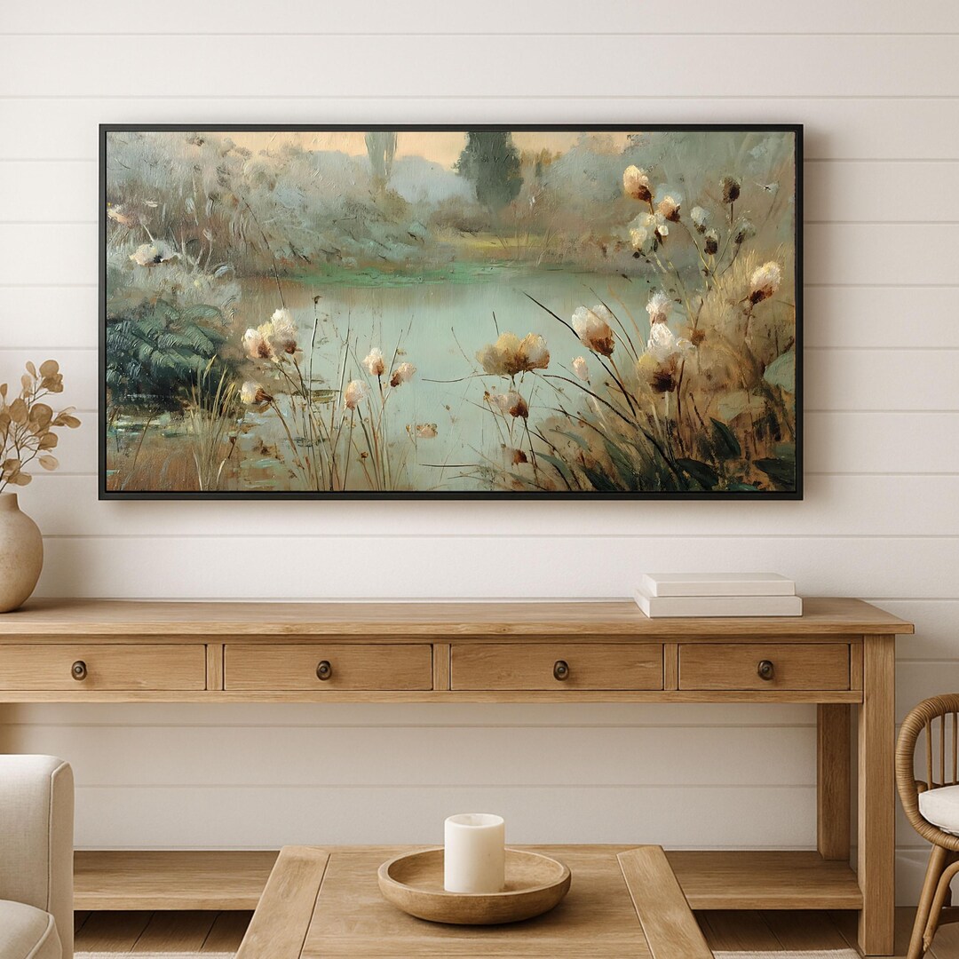 Rustic Pond Landscape TV Art | Samsung Frame TV Download, Autumn Nature ...