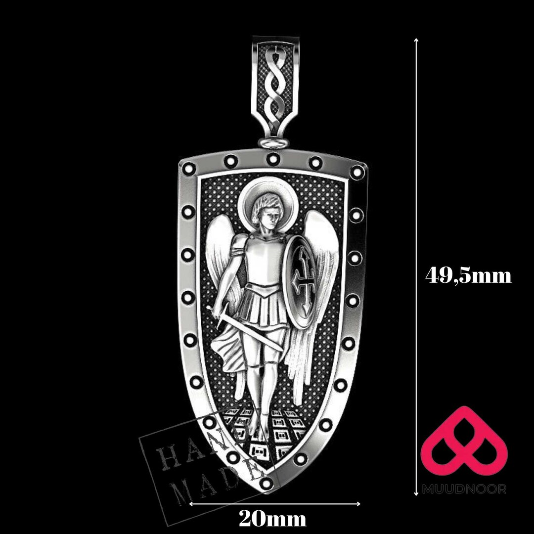Archangel Michael Shield Pendant • Handmade Warrior Angel Protection ...