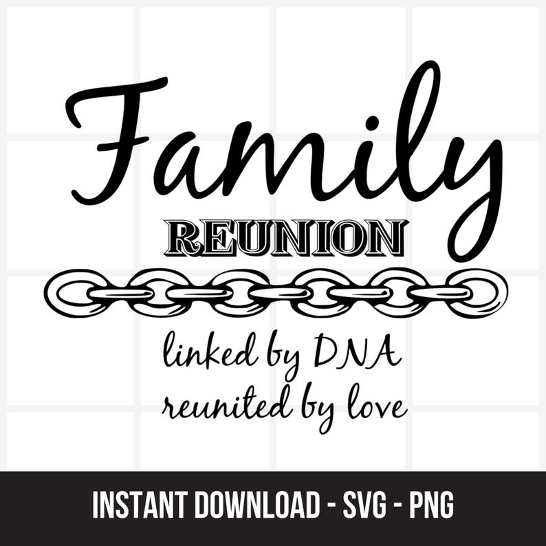 Family Reunion SVG, Reunion Svg, Linked by DNA, Reunited by Love ...