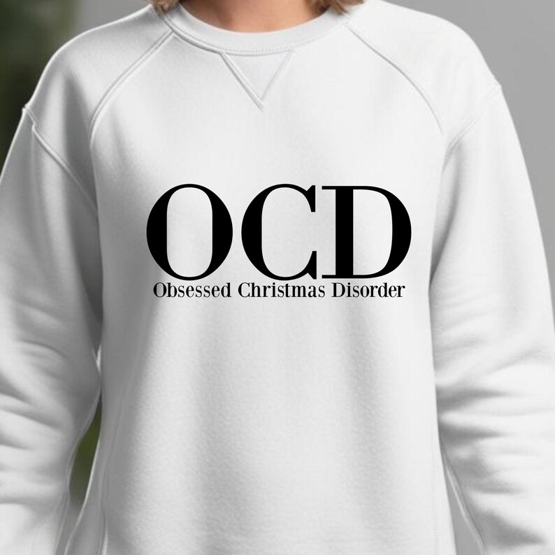 OCD Obsessed Christmas Disorder SVG, PNG | Funny Holiday Quote Design ...