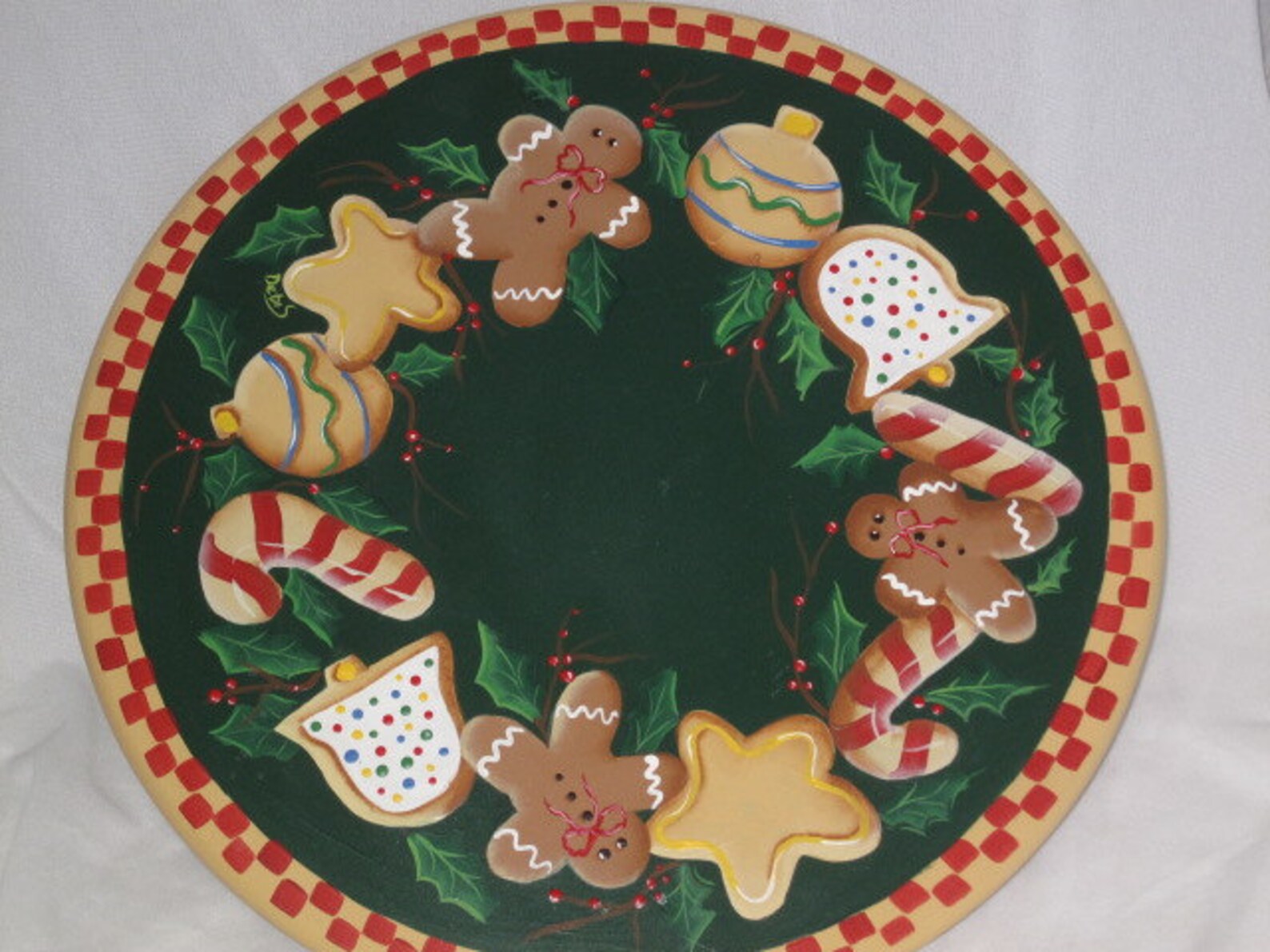 Hand Painted Lazy Susan With Gingerbread and Christmas Cookies - Etsy