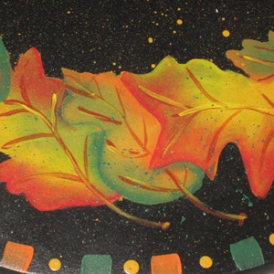 Hand Painted Lazy Susan With Autumn Leaves - Etsy