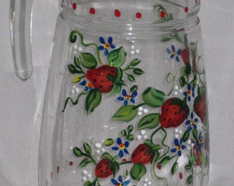 Hand painted pitcher | Etsy