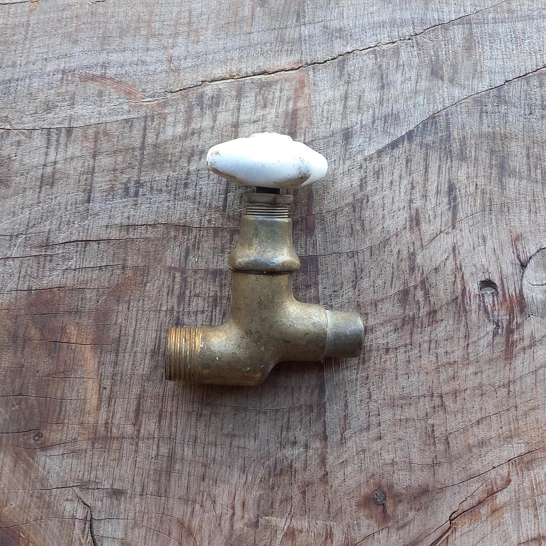 Vintage Brass Water Tap Old Spigot Water Faucet Small Water Crane With ...