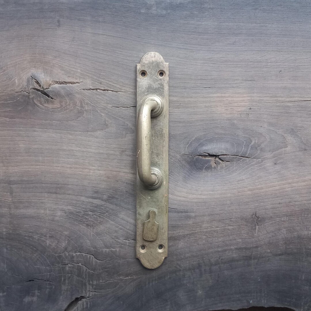 Vintage Brass Door Handle - Sliding Door Hardware - Rustic Door Handle ...