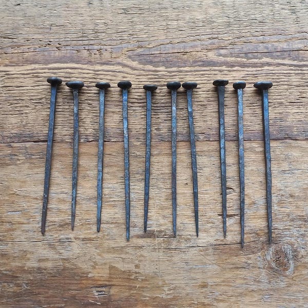 Forged Iron Nails - Etsy UK