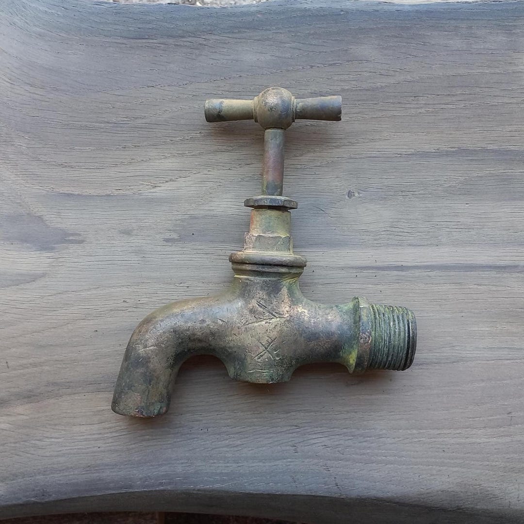 Vintage Brass Water Tap: Rustic Farmhouse Spigot, USSR 1950s - Etsy