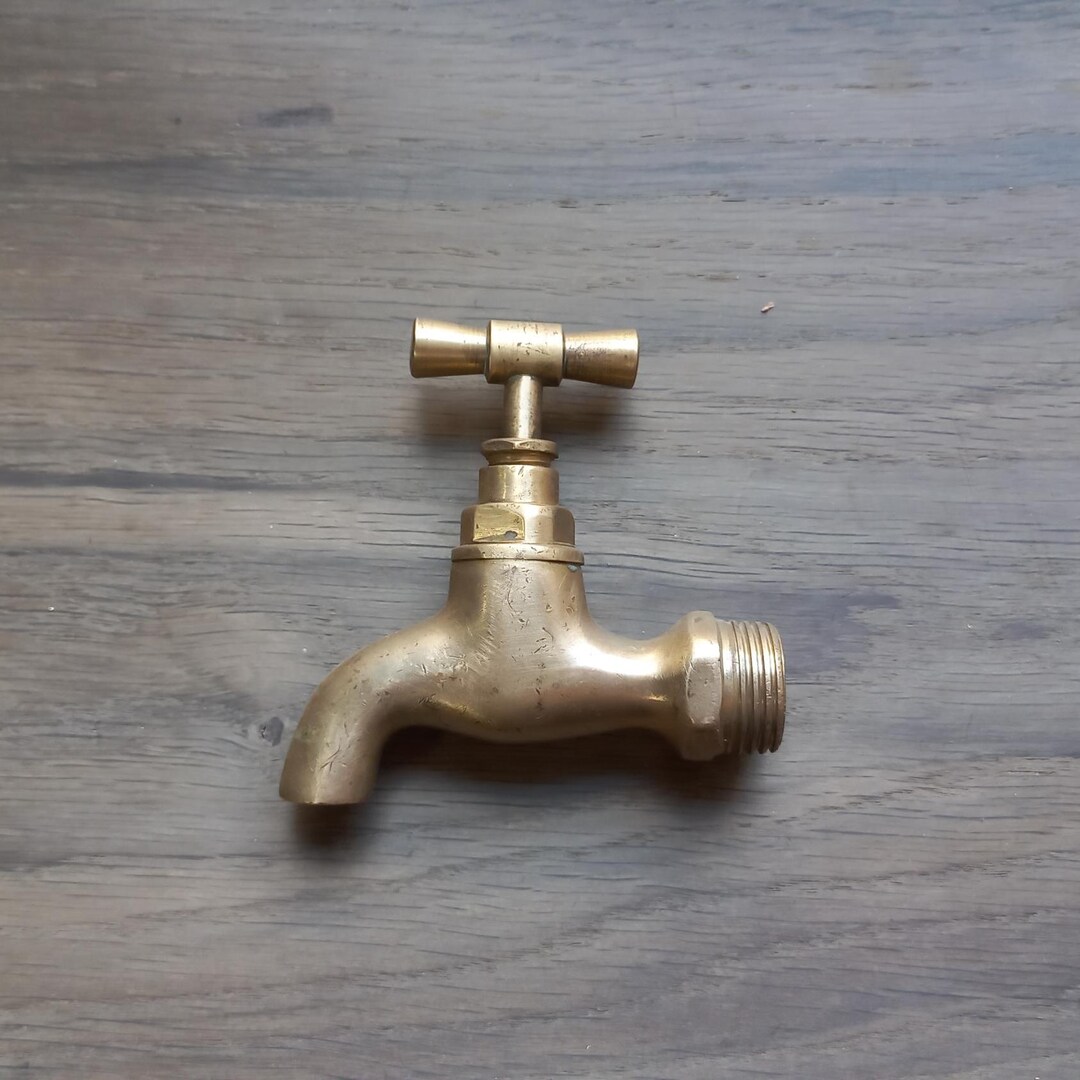 Tiny Brass Water Tap Outdor Spigot Vintage Water Faucet Small Water ...