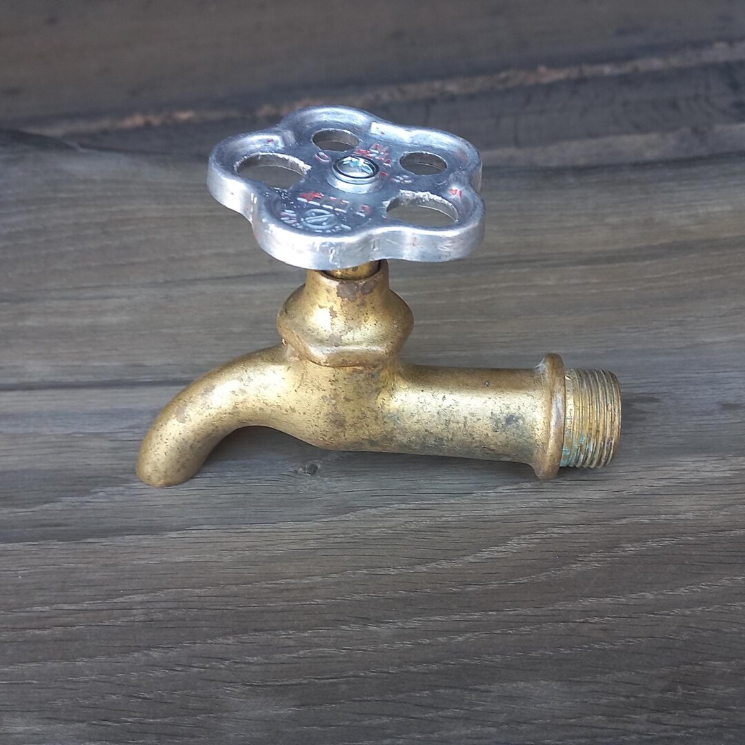 Vintage Brass Water Tap Old Spigot Water Faucet Small Water Crane ...