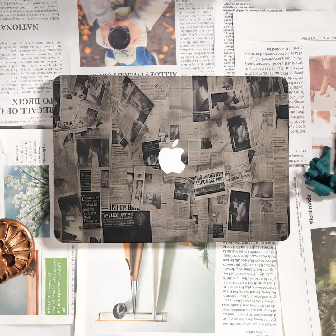 Faded Newspapers,case for New MacBook Neo Pro 14 Pro 16 A3426/3427/3428 ...