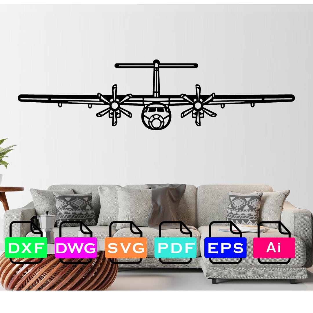 Bombardier Dash 8 Q400 Airplane Laser Cut Dxf Files, Vector Files ...