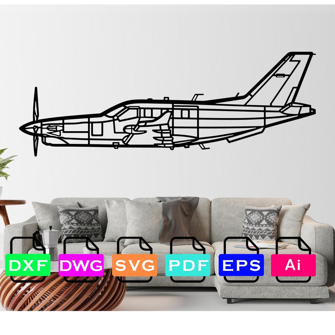 Socata TBM 900 Airplane Laser Cut Dxf Files, Vector Files, Laser ...
