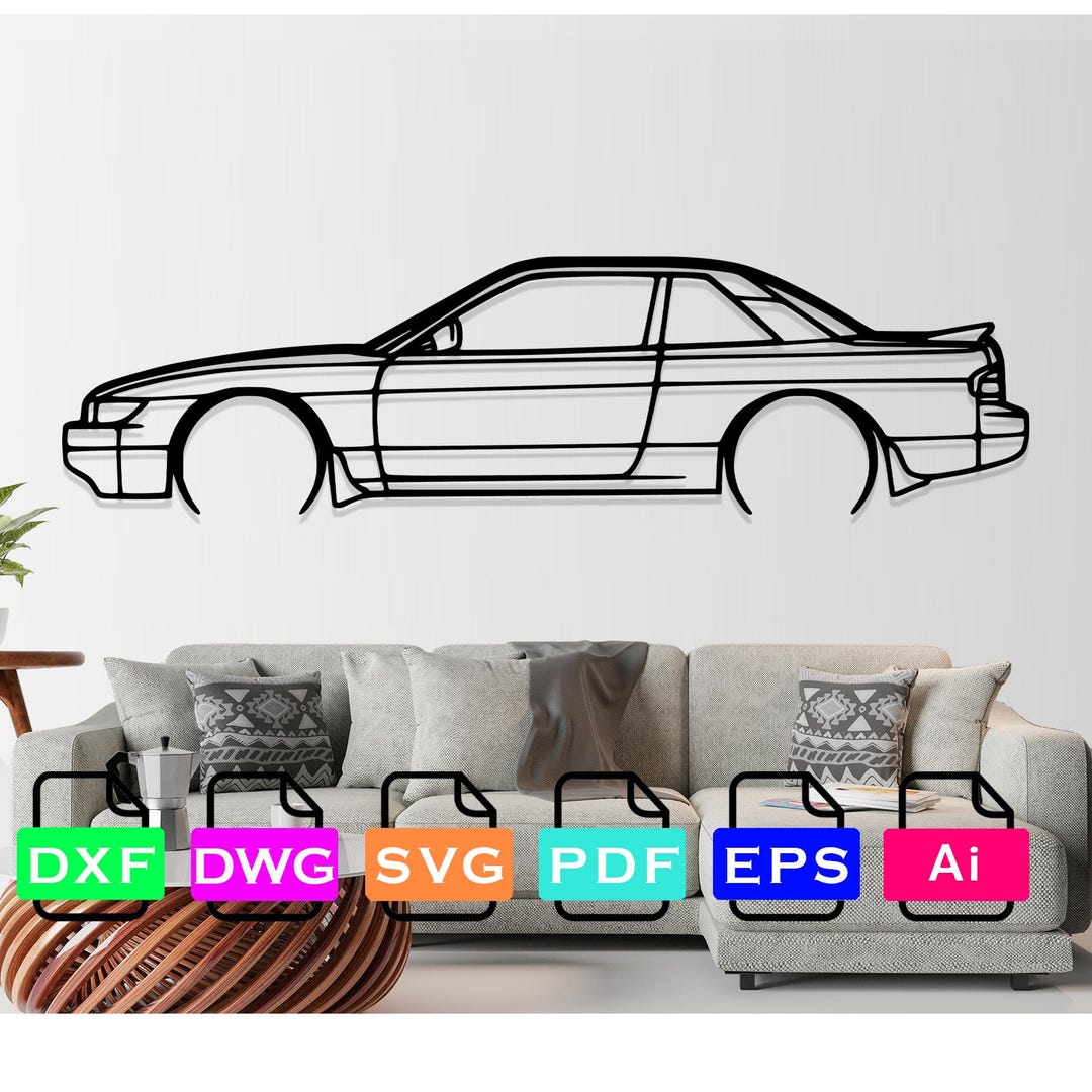 S13 Car Laser Cut Dxf Files, Vector Files, Laser Cutting Files, DXF Dwg ...