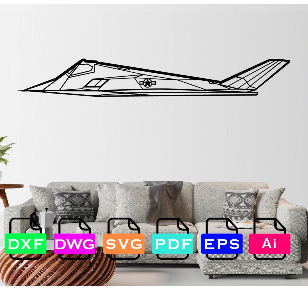 Lockheed F 117 Nighthawk Airplane Laser Cut Dxf Files, Vector Files ...
