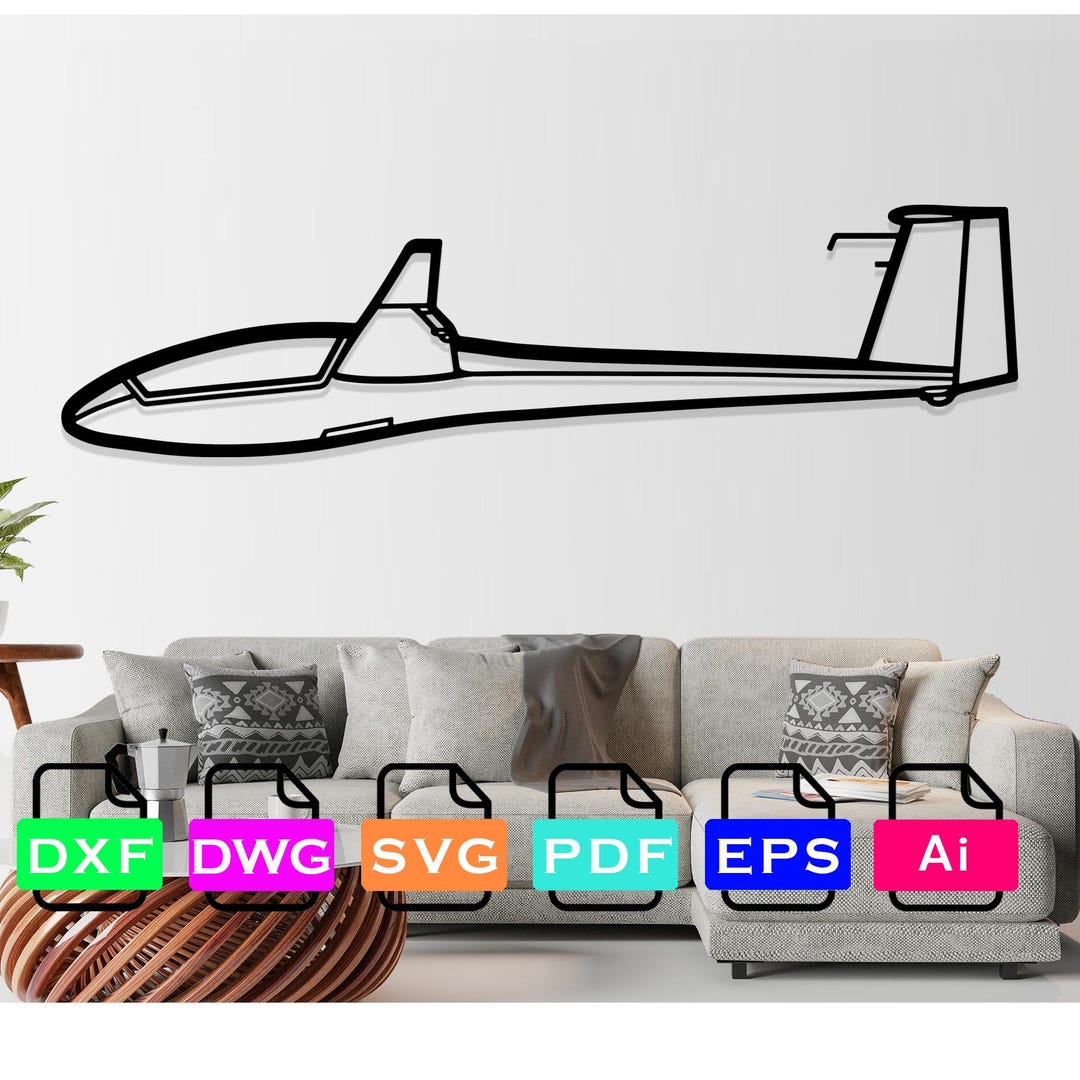 Schneider LS8 18 Glider Laser Cut Dxf Files, Vector Files, Laser ...