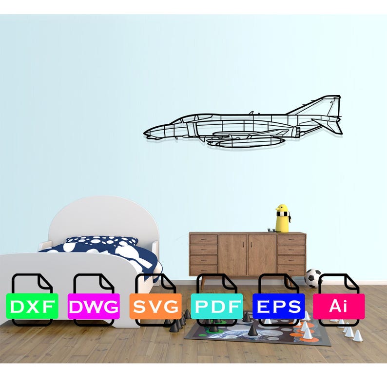 Mcdonnell Douglas F 4B Phantom 2 Navy Airplane Laser Cut Dxf Files ...