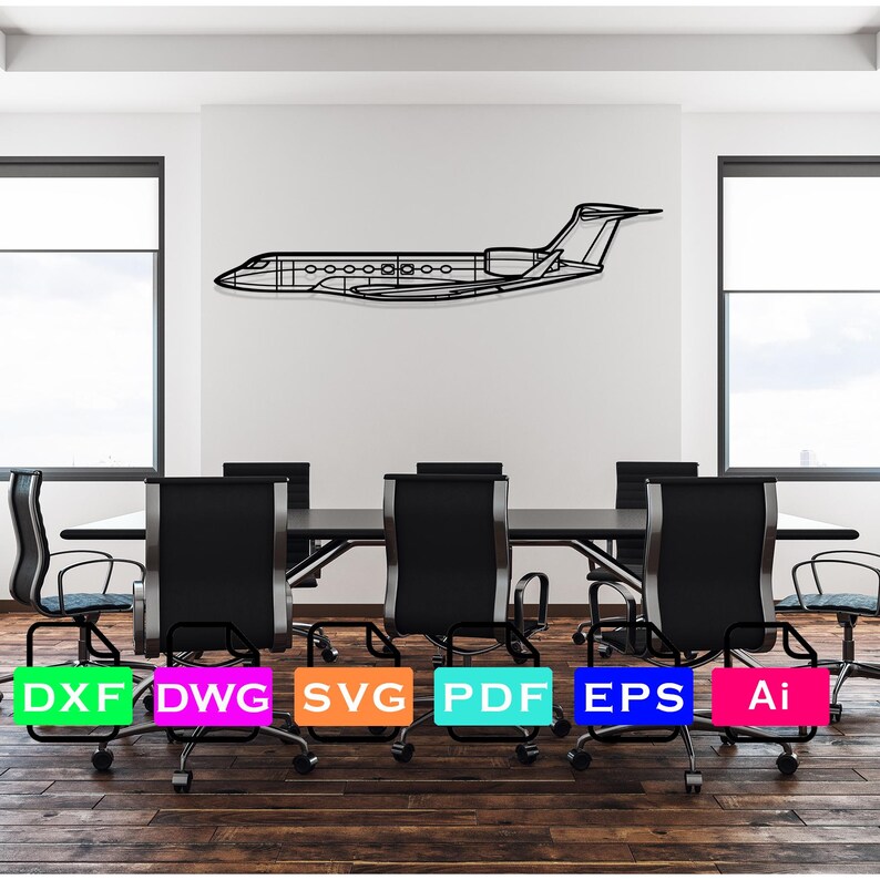 Gulfstream G650 Airplane Laser Cut Dxf Files, Vector Files, Laser ...
