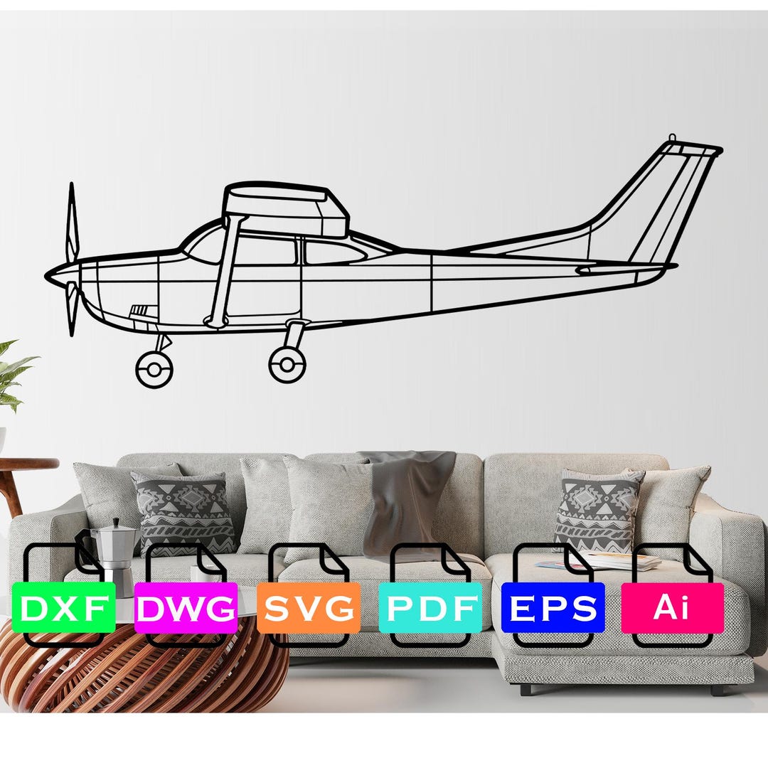 Cessna 182H Skylane Airplane Laser Cut Dxf Files, Vector Files, Laser ...