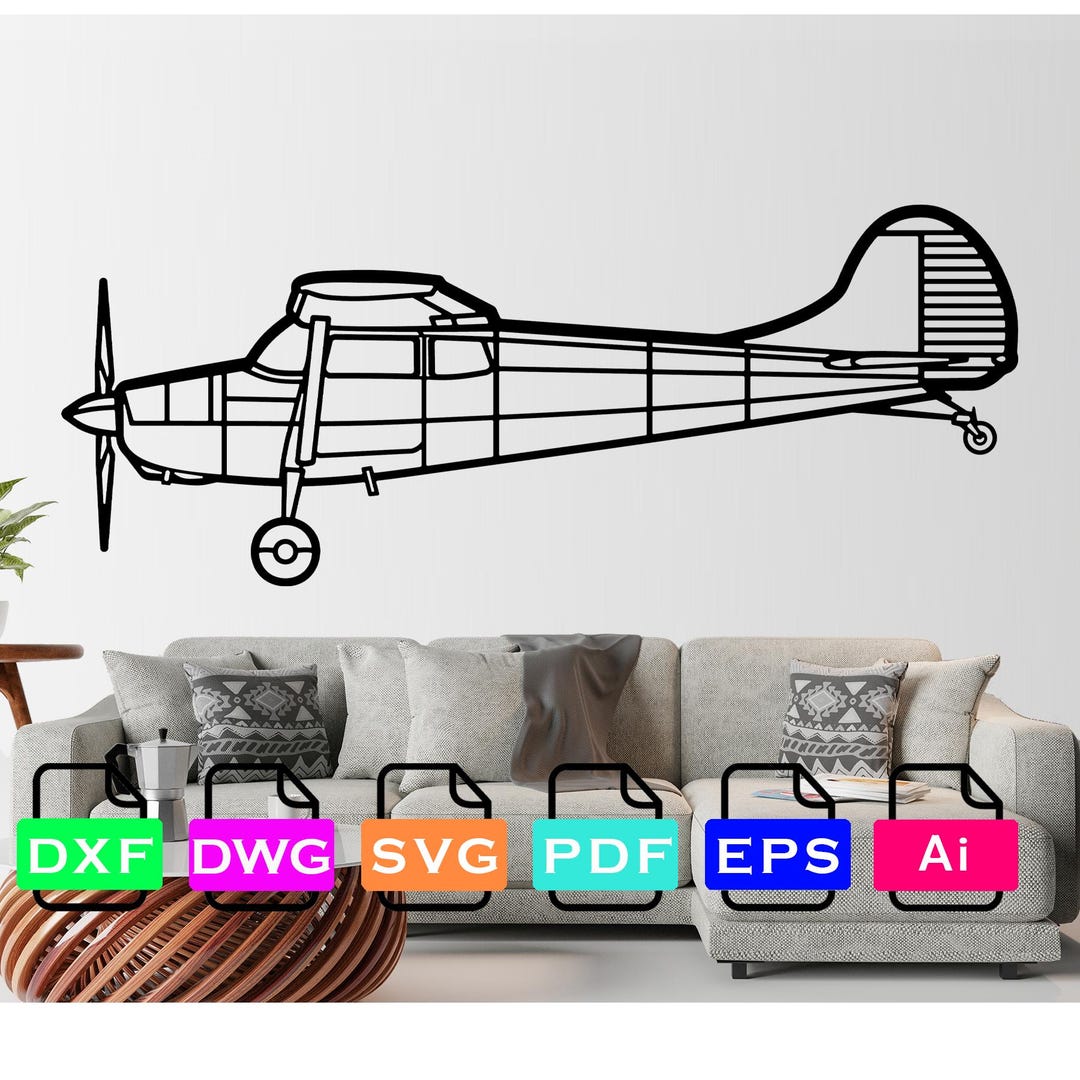 Cessna 170B Airplane Laser Cut Dxf Files, Vector Files, Laser Cutting ...