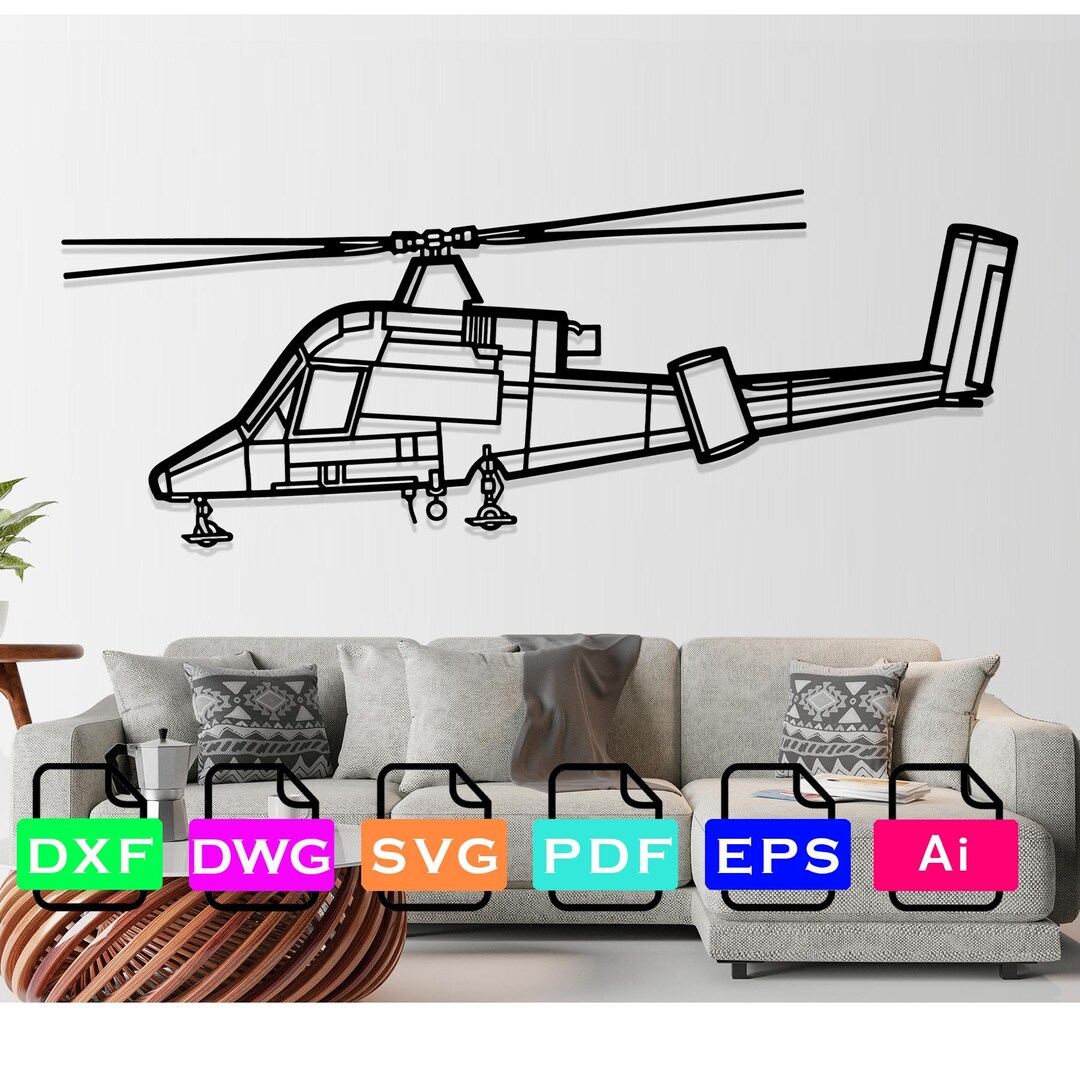 Kaman K MAX Helicopter Laser Cut Dxf Files, Vector Files, Laser Cutting ...