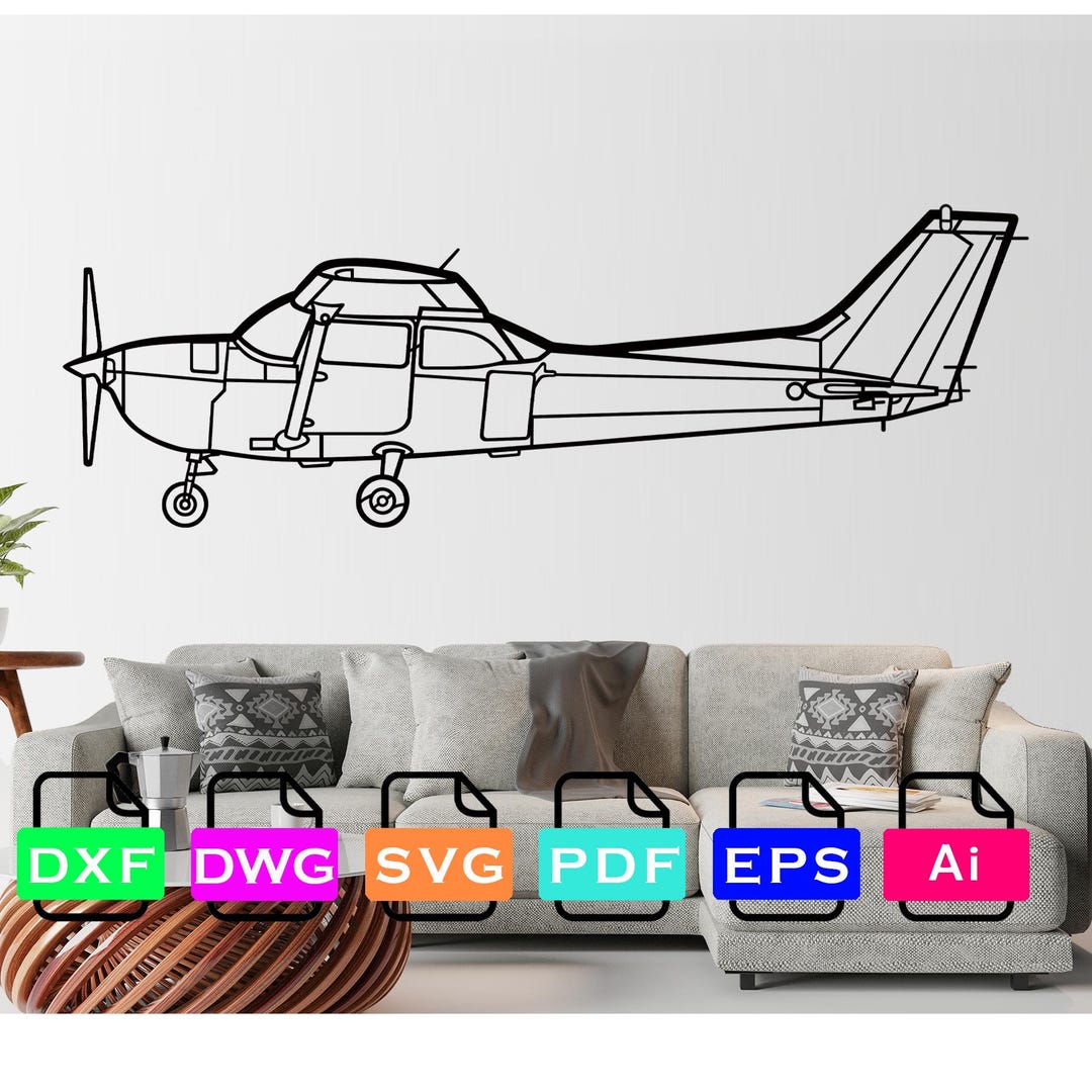 Cessna Skyhawk 172 Airplane Laser Cut Dxf Files, Vector Files, Laser ...