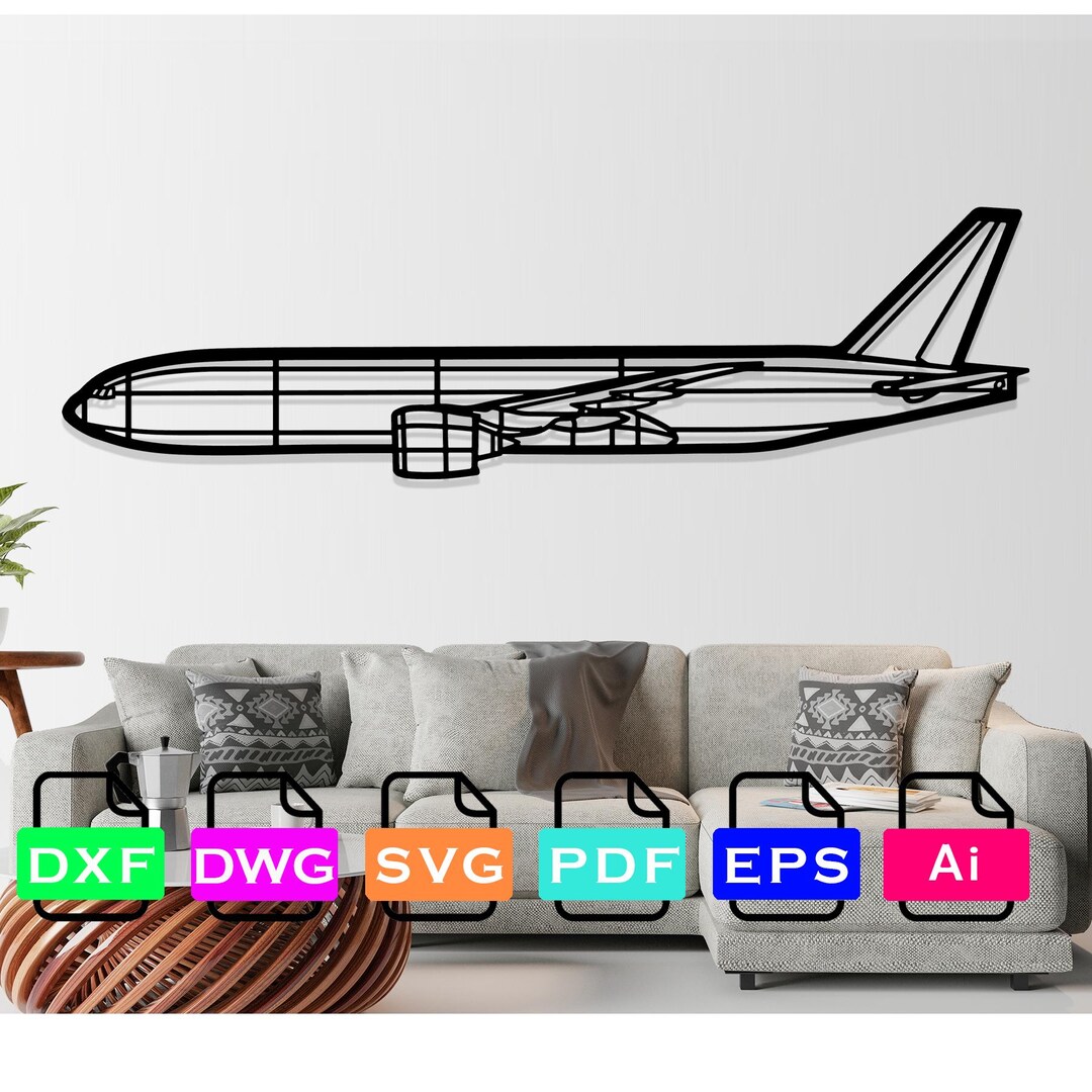 Boeing 777 F Airplane Laser Cut Dxf Files, Vector Files, Laser Cutting ...