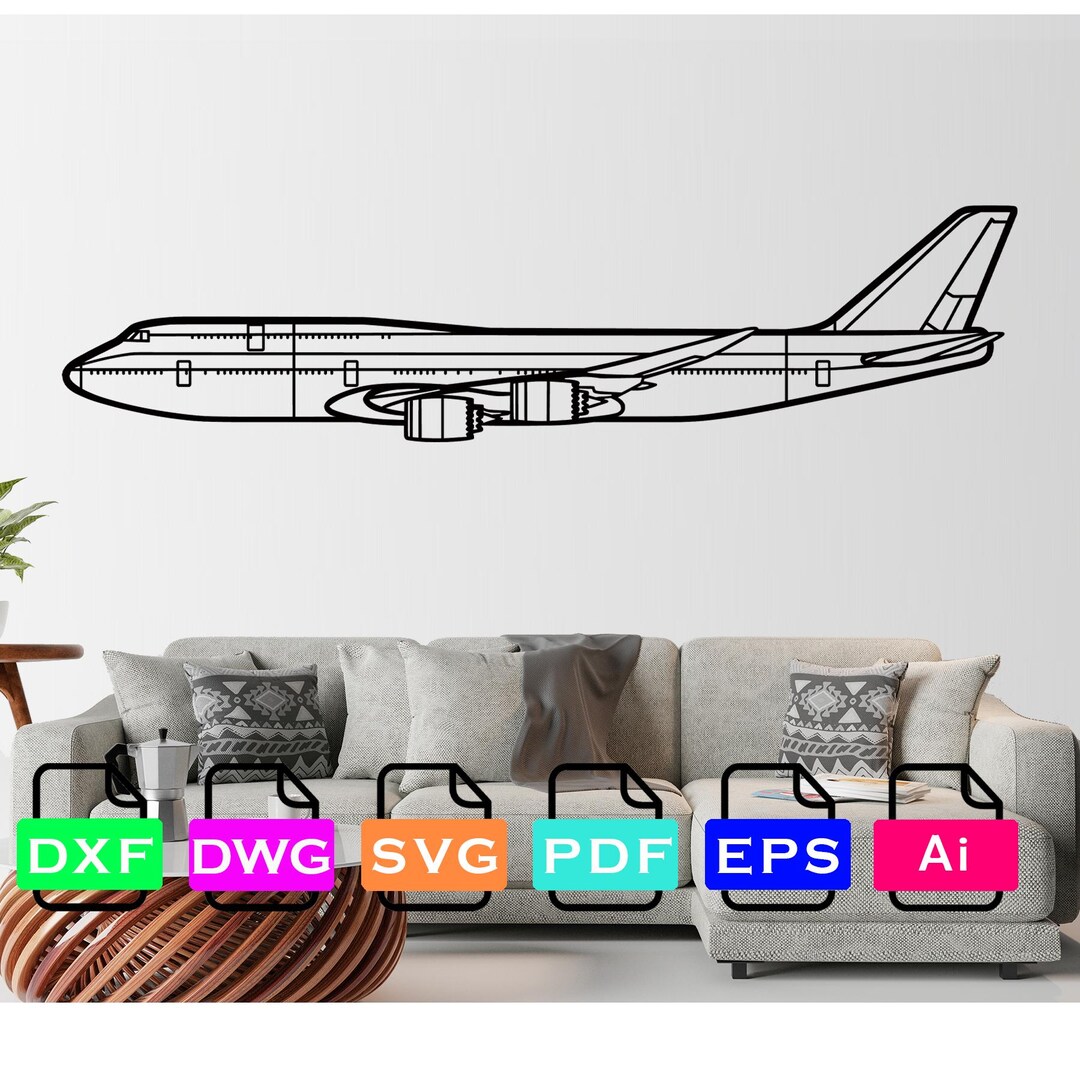 Boeing 747 8 Airplane Laser Cut Dxf Files, Vector Files, Laser Cutting ...