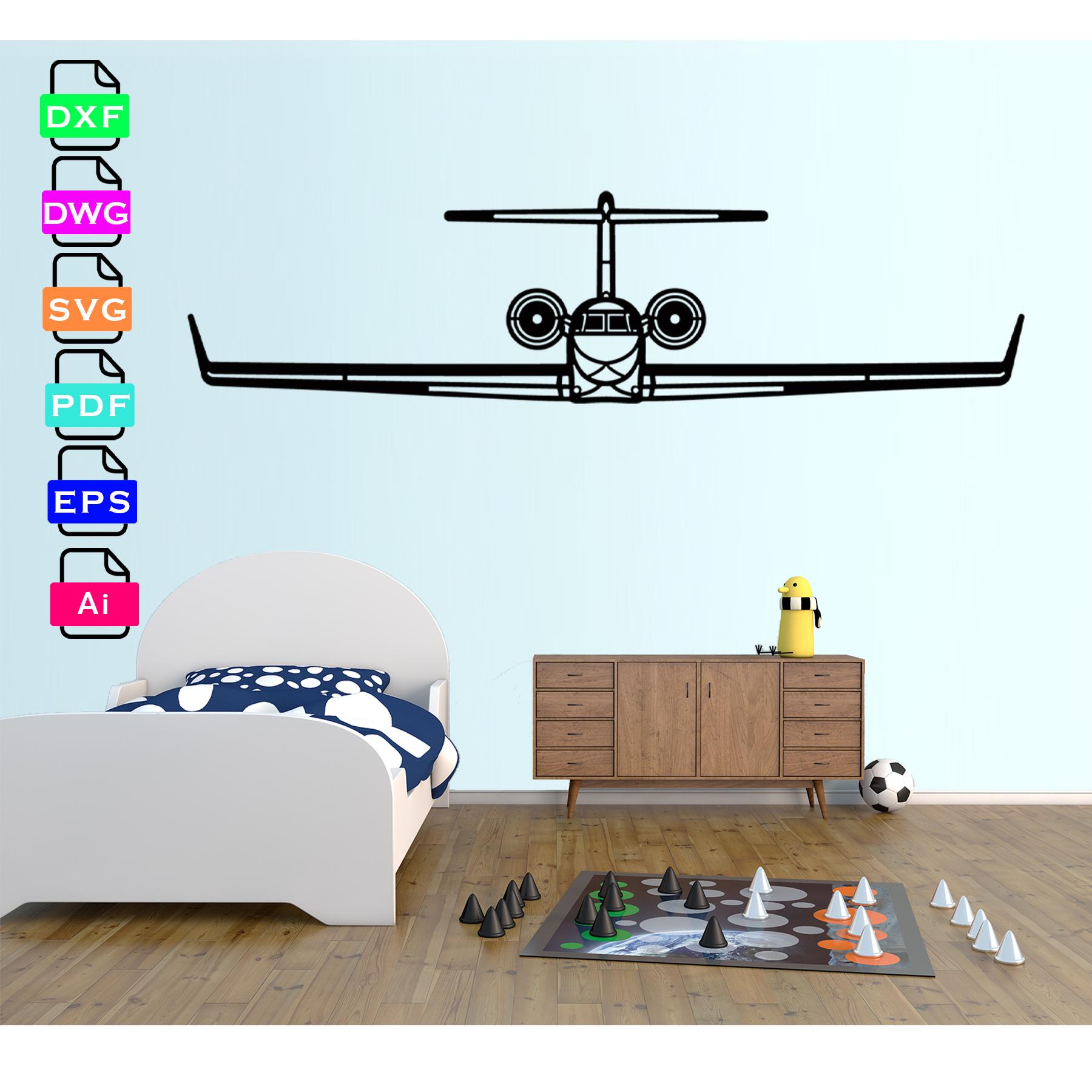 Gulfstream G650 Airplane Laser Cut Dxf Files, Vector Files, Laser ...