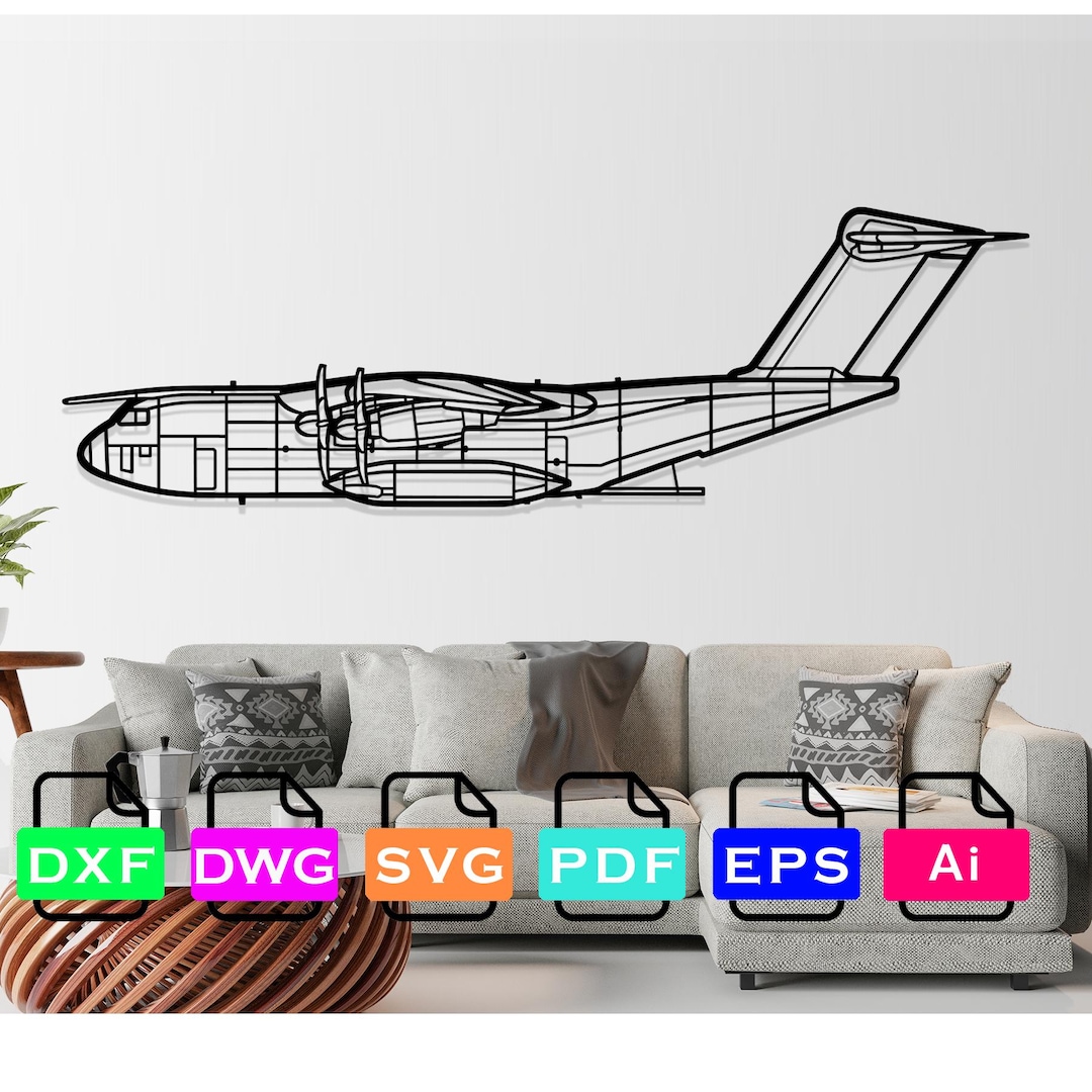Airbus A400M Atlas Airplane Laser Cut Dxf Files, Vector Files, Laser ...