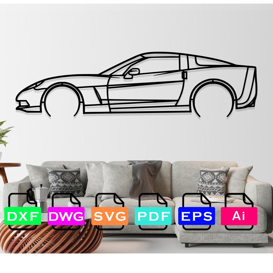 Corvette C5 Car Laser Cut Dxf Files, Vector Files, Laser Cutting Files ...