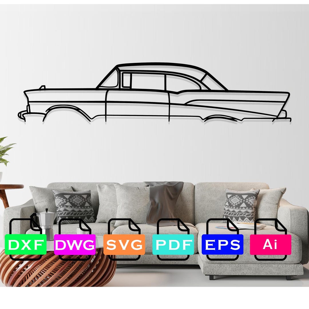 Chevy Belair Car Laser Cut Dxf Files, Vector Files, Laser Cutting Files ...